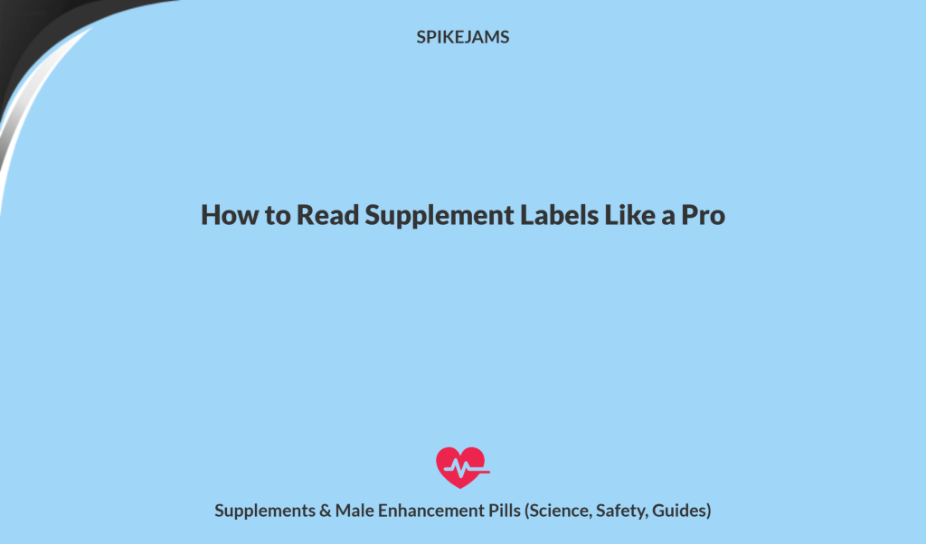 How to Read Supplement Labels Like a Pro - SpikeJams
